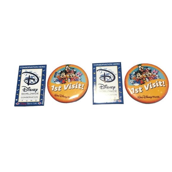 Disney | Toys | Walt Disney World Pins Lot Of 4 First Visit World ...
